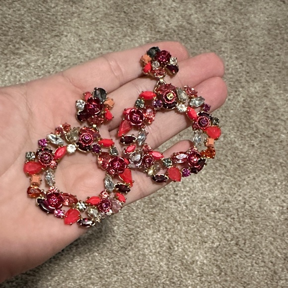 J. Crew | Jewelry | Jcrew Crystal Statement Hoop Earrings | Poshmark